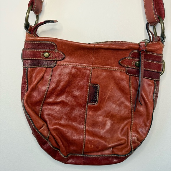 Fossil | Bags | Vintage 7s Genuine Leather Fossil Purse Crossbody Deep ...